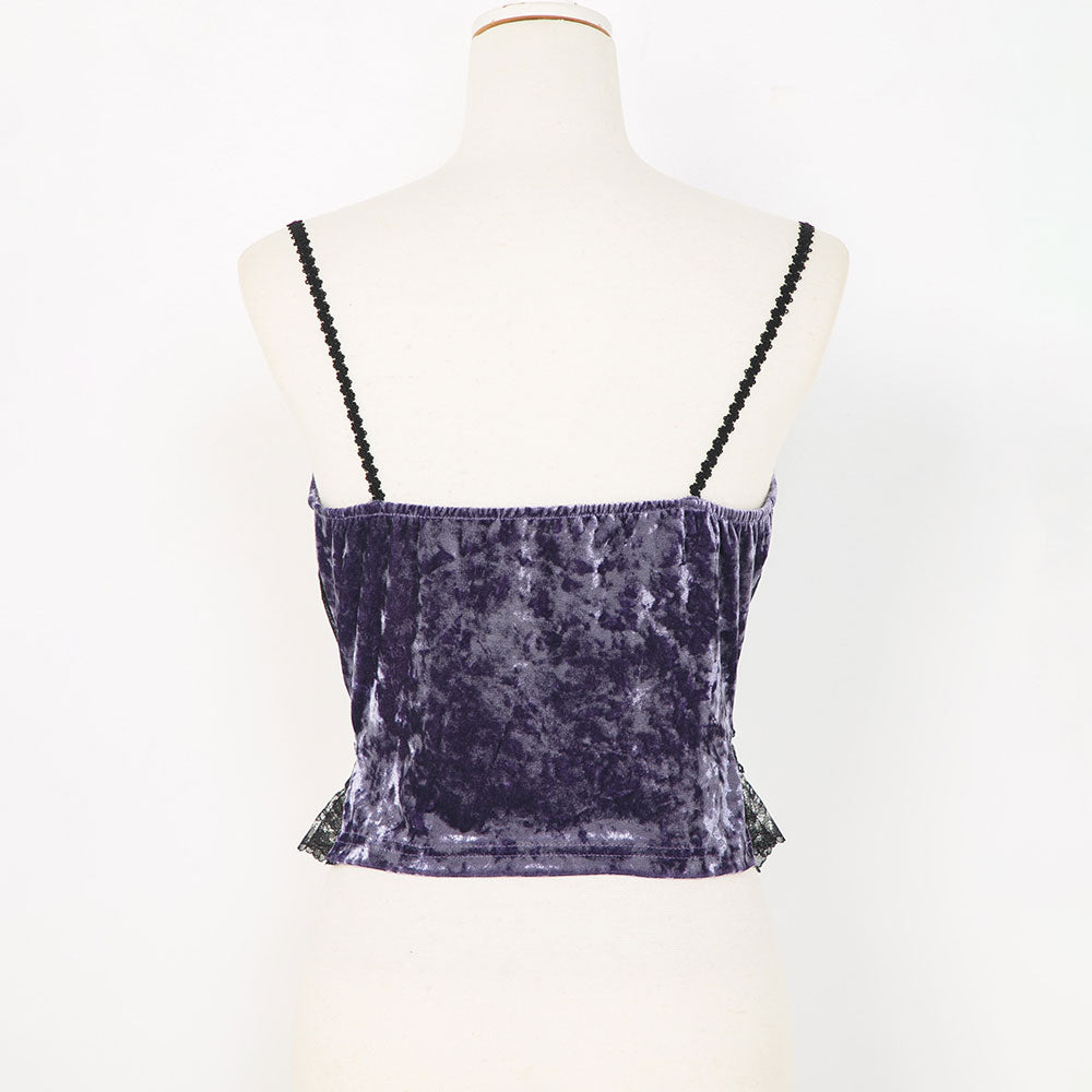 十字架チャームコルセットベロアキャミトップス – レディースファッション通販の夢展望【公式】