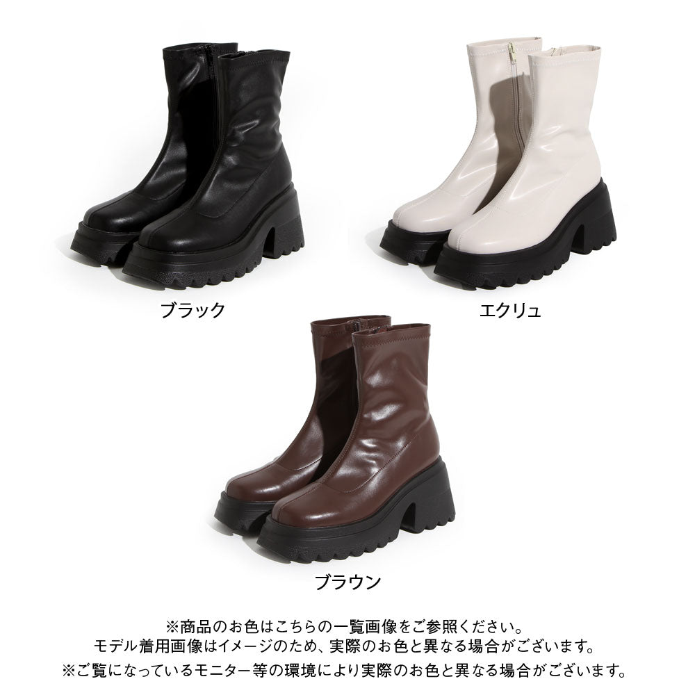 厚底ストレッチフィットショートブーツ 【大きいサイズ有】 – レディースファッション通販の夢展望【公式】