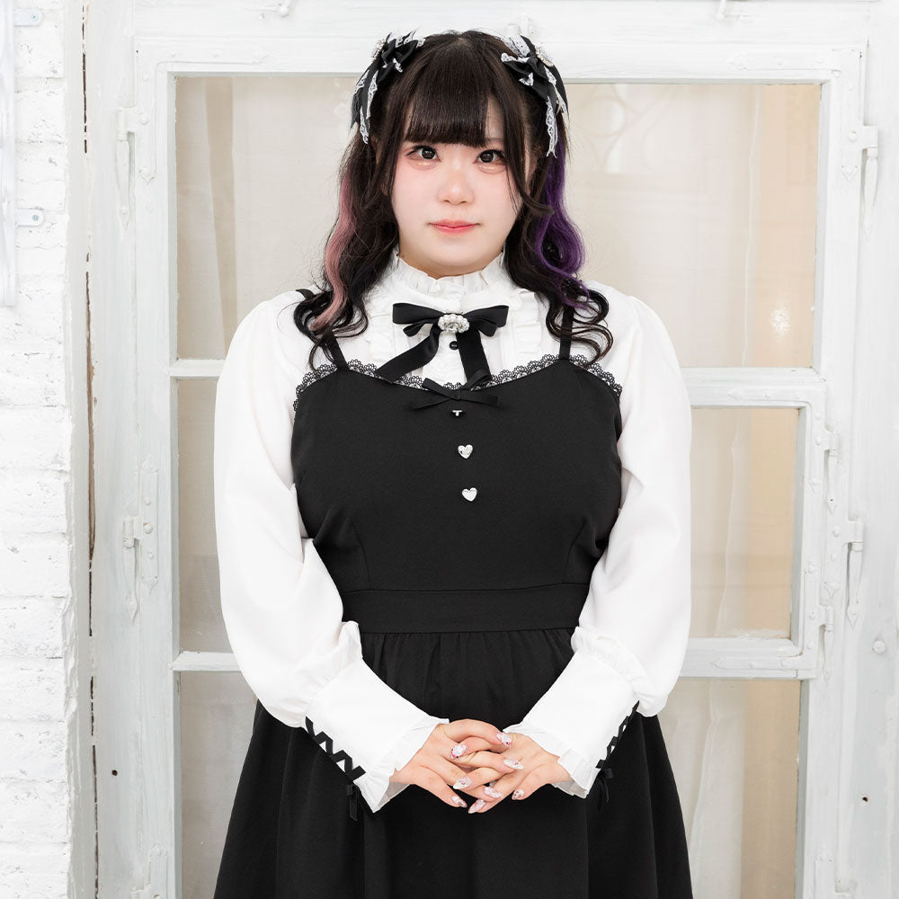 ハイネックカフスレースアップブラウス – レディースファッション通販の夢展望【公式】